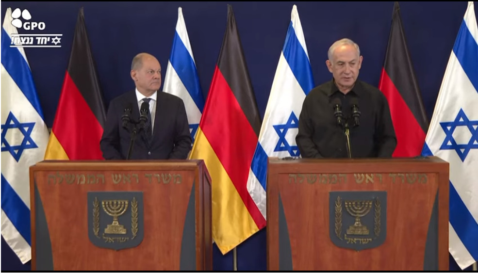 Et hier avec Sholtz... "Le 'Hamas sont les nouveaux nazis" - קונטרס